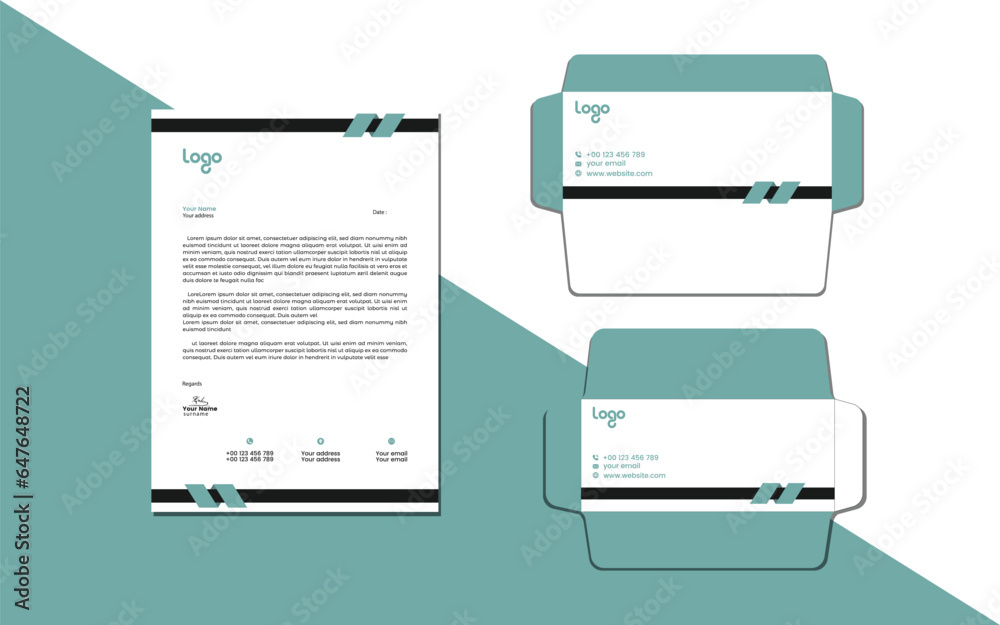 This is a letterhead with envelope, the letterhead size is A4 size ...