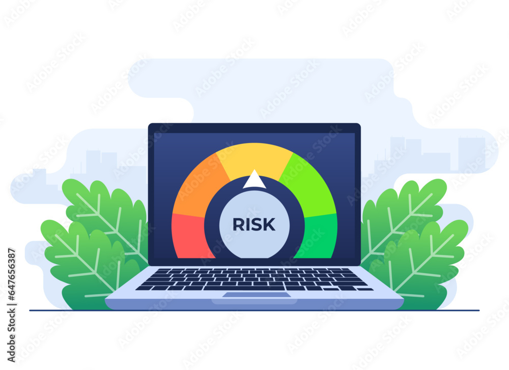 Risk assessment concept flat illustration vector template with ...