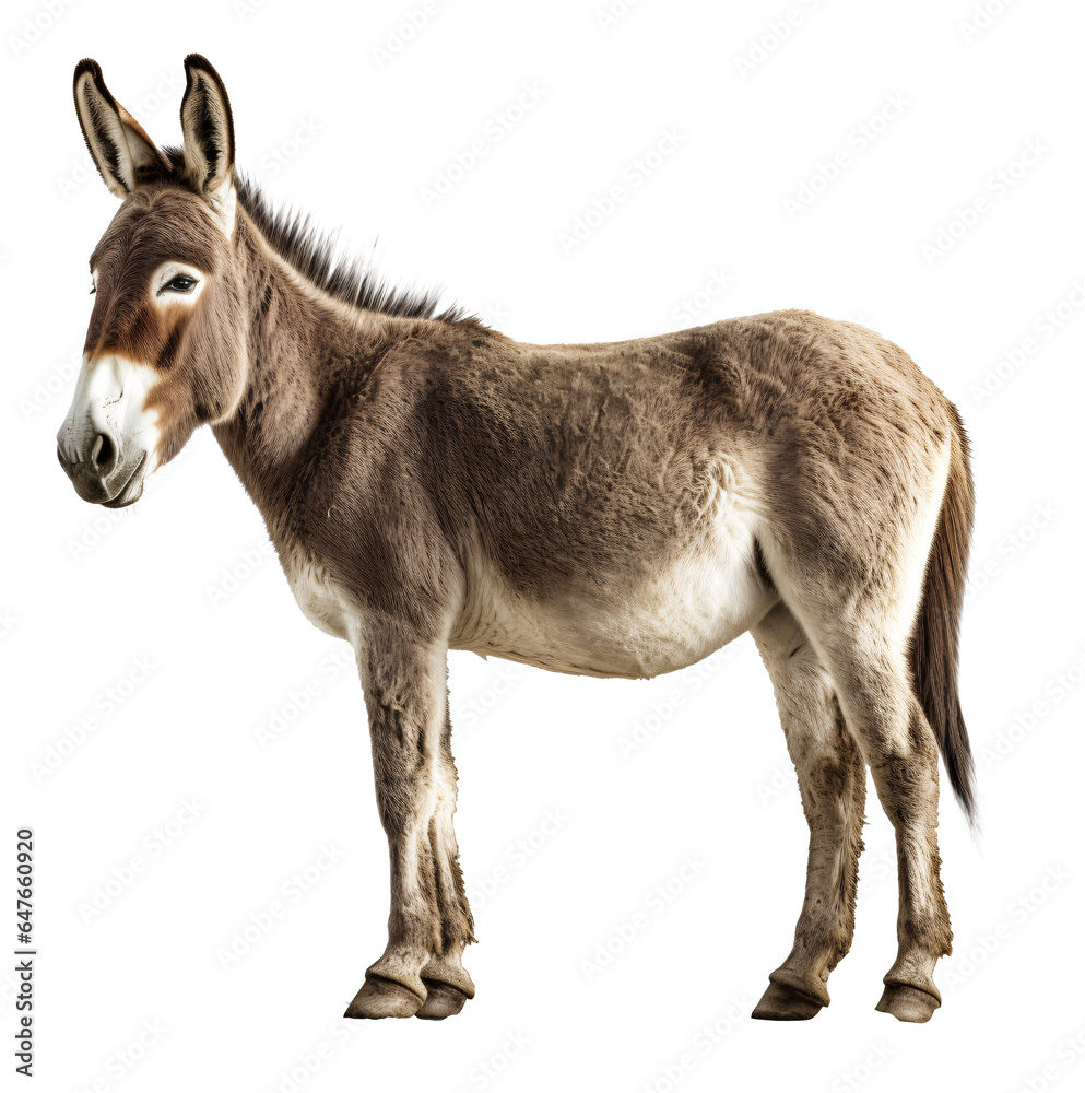 Donkey isolated on the transparent background PNG. Stock Illustration ...