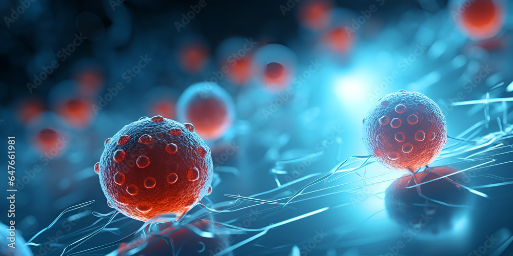 Cancer Cells In An Organized Way For Medical Purposes Background, 3d ...