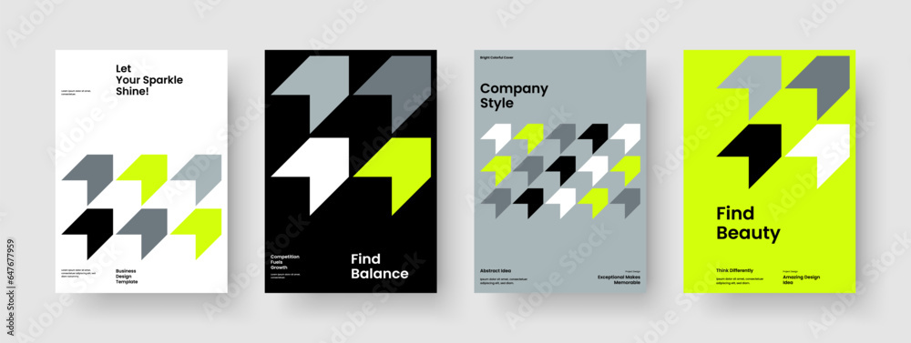 Geometric Book Cover Design. Creative Background Layout. Isolated ...