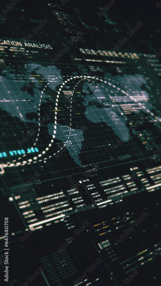Vertical format: Advanced data matrix simulation with a dynamic and immersive display of ...