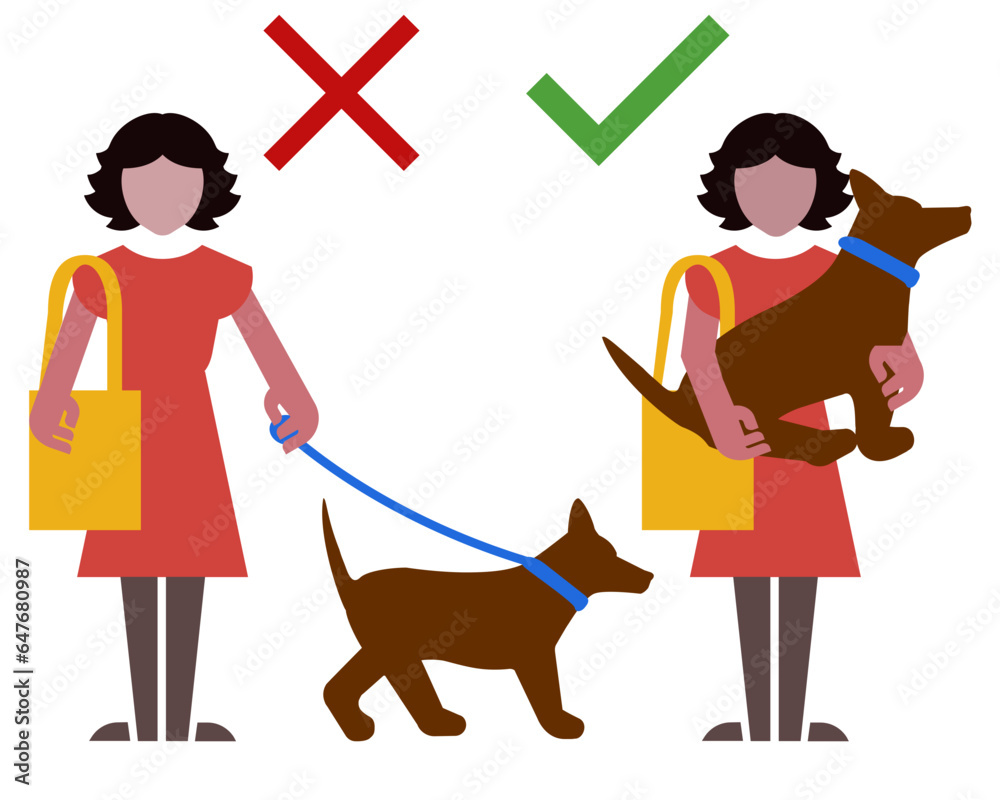 No Dogs Allowed Sign. Vector image. No dog on a leash, but you can ...