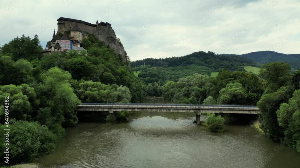 Orava castle - Oravsky Hrad in Oravsky Podzamok in Slovakia. Medieval ...