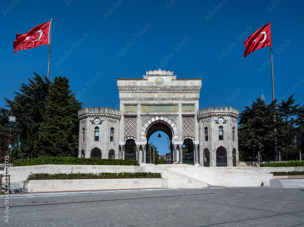 ISTANBUL, TURKEY - 13 SEPTEMBER 2023: The historical main entrance gate ...