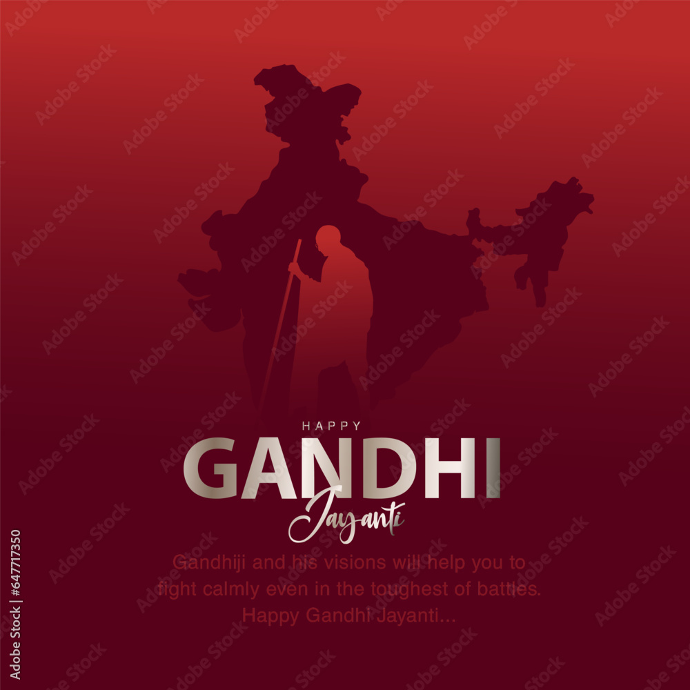 2nd October Happy gandhi jayanti. indian Freedom Fighter Mahatma Gandhi ...