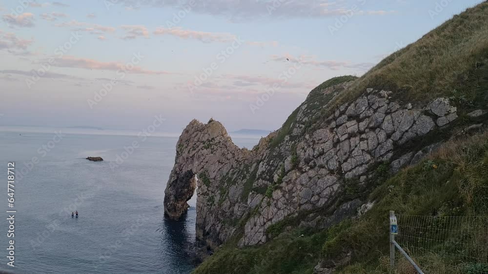 Best High Angle View of British Landscape and Sea View of Durdle Door ...