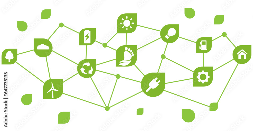 Sustainability Environment Green Energy. Connecting the elements ...