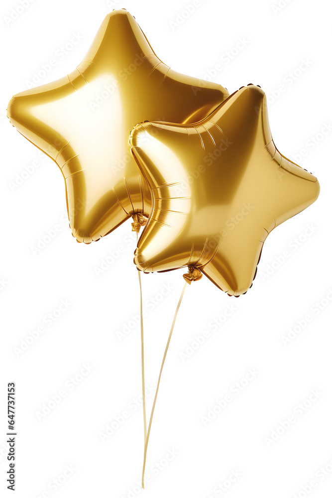 Gold star balloon for party and celebration Stock Illustration | Adobe ...