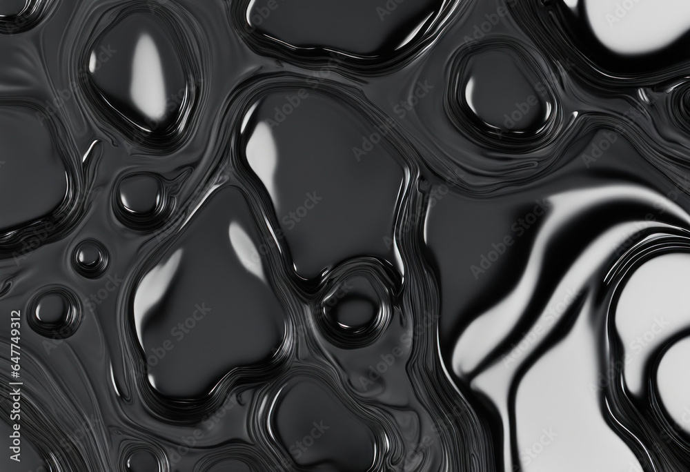 Black liquid oil texture, top view. Oil background, generated by AI ...