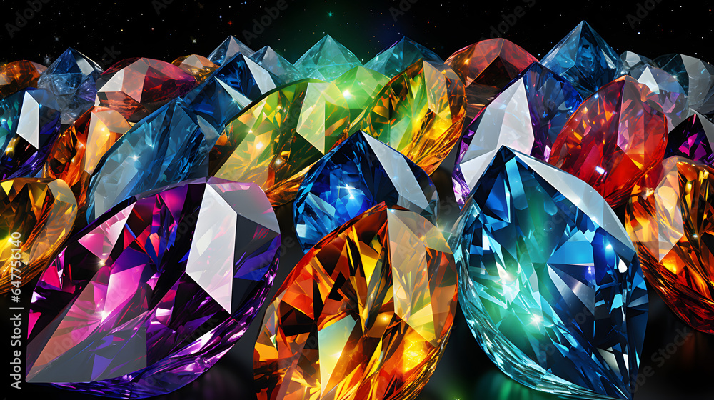 Digital diamond rainbow abstract graphic poster web page PPT background ...