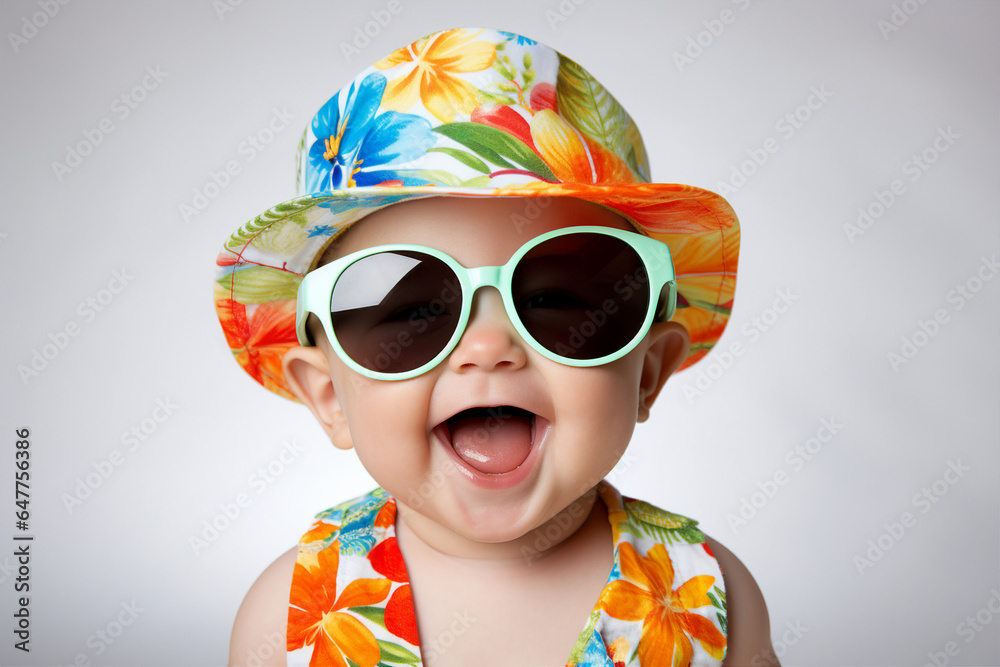 Photography of adorable beautiful positive baby wearing colorful ...