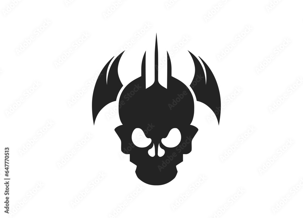 Skull Human Vector Deaths head. Mortality symbols. Hellspawn. Satanic ...