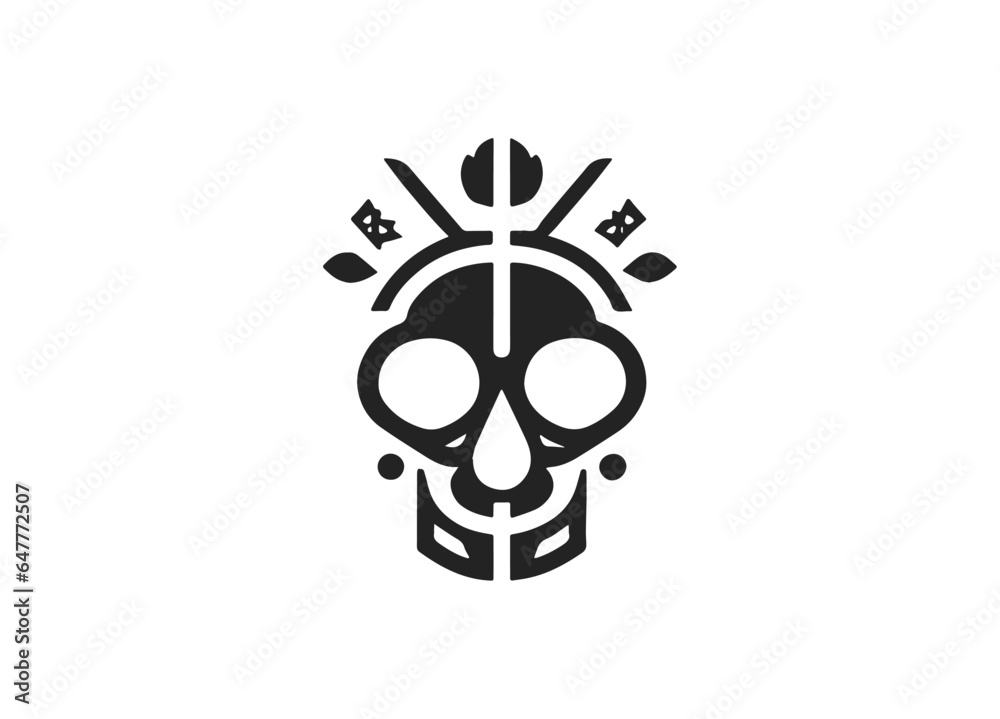 Skull Human Vector Deaths head. Mortality symbols. Hellspawn. Satanic ...