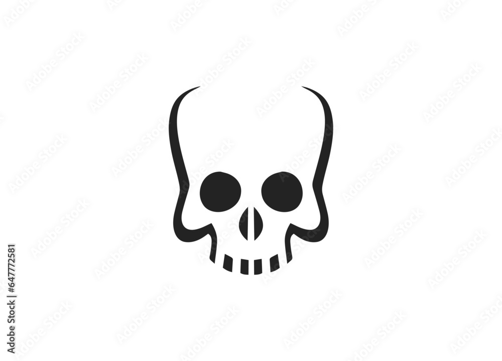 Skull Human Vector Deaths head. Mortality symbols. Hellspawn. Satanic ...