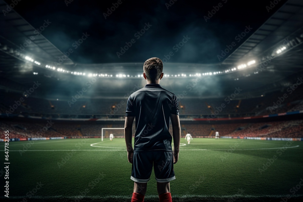 An epic night unfolds at a stadium as a young soccer player, back ...