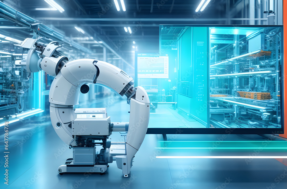 Step into the future of manufacturing with our image depicting AI ...