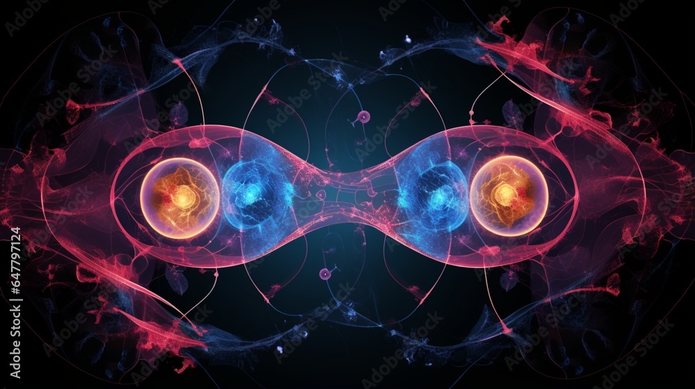a cellular mitosis process, illustrating the fundamental mechanism of ...