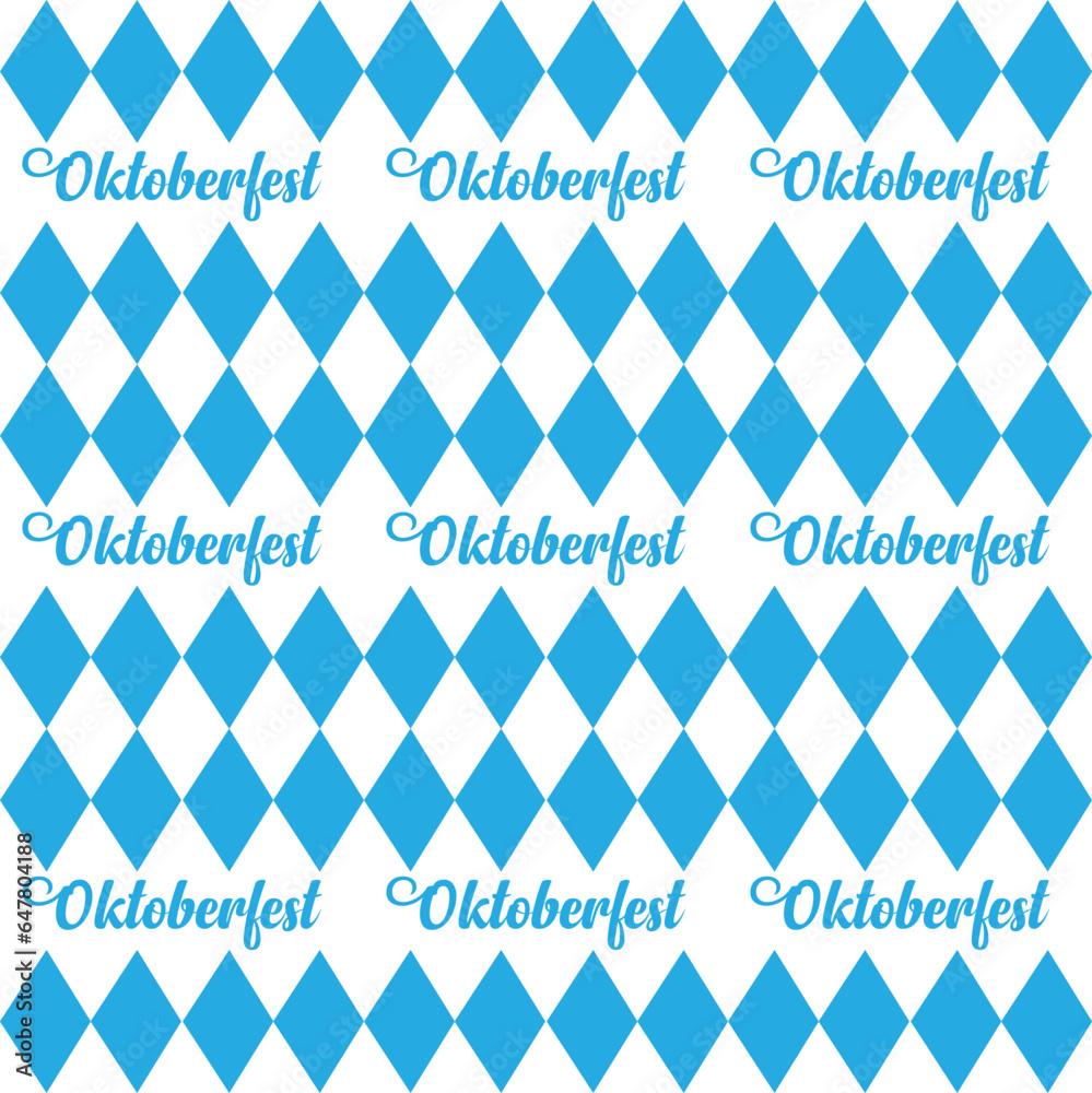 Oktoberfest bavarian pattern. Flag of bavaria. Background for german ...
