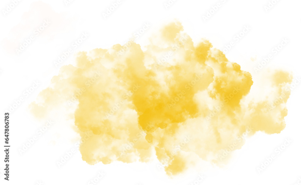 Yellow clouds. Clouds with transparent background of yellow color ...
