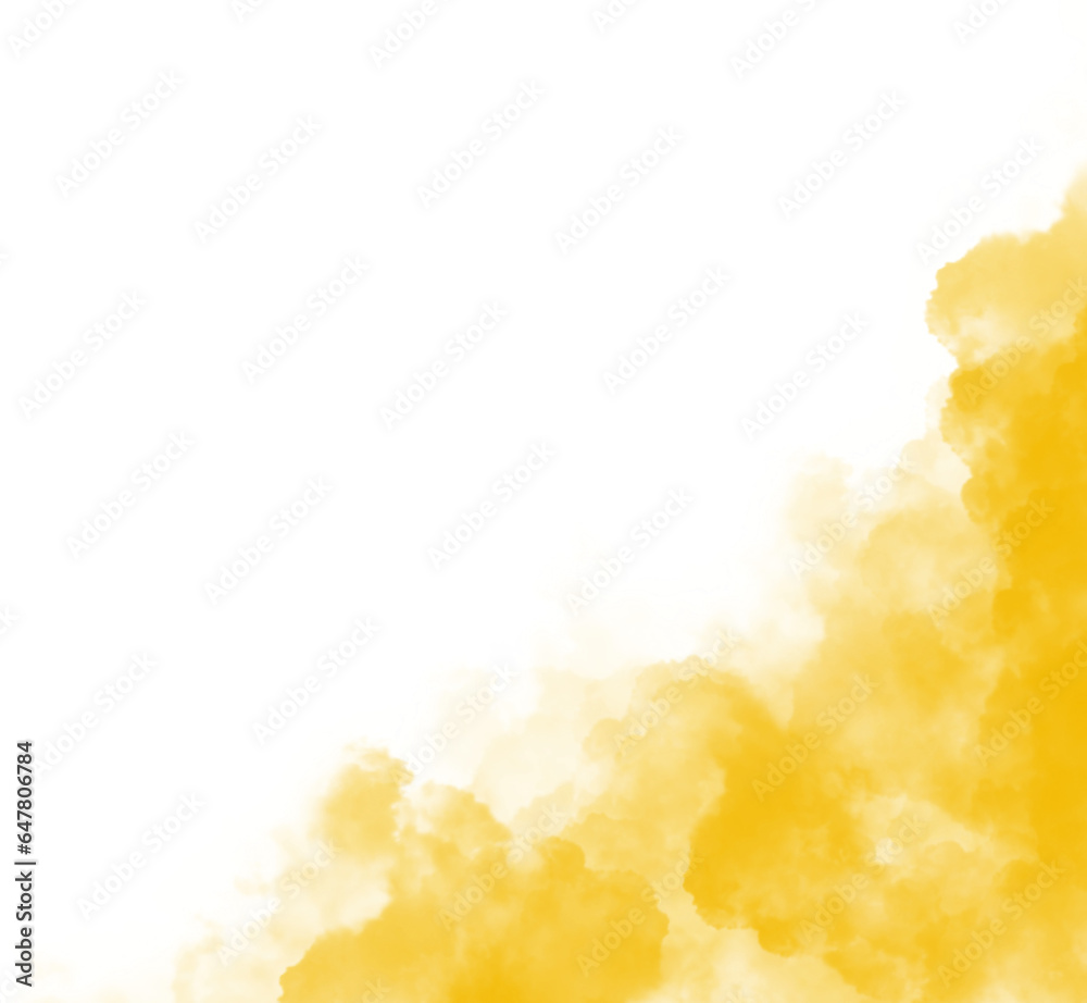 Yellow clouds. Clouds with transparent background of yellow color ...