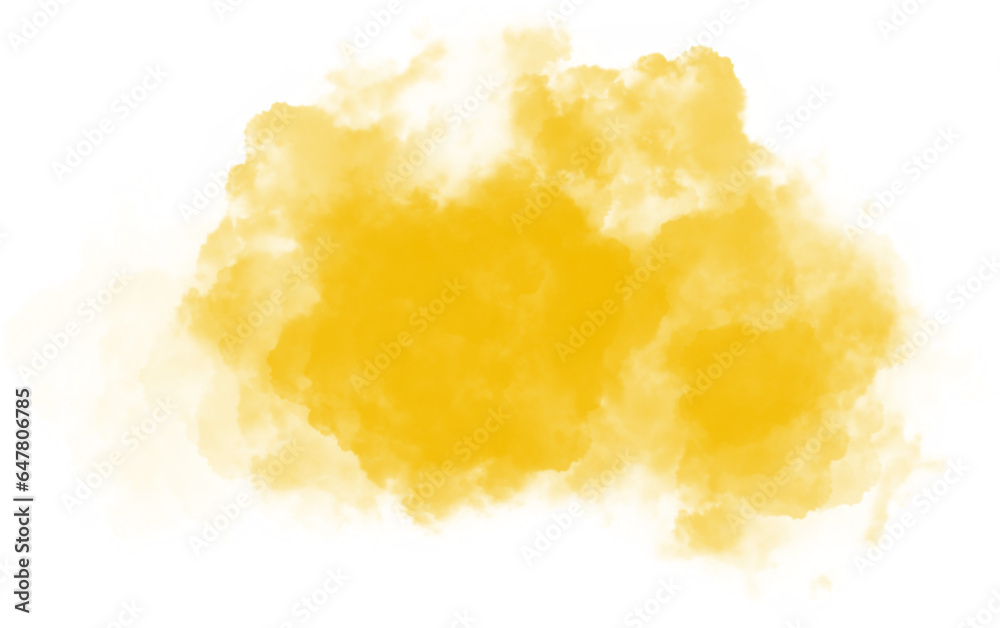Yellow clouds. Clouds with transparent background of yellow color ...