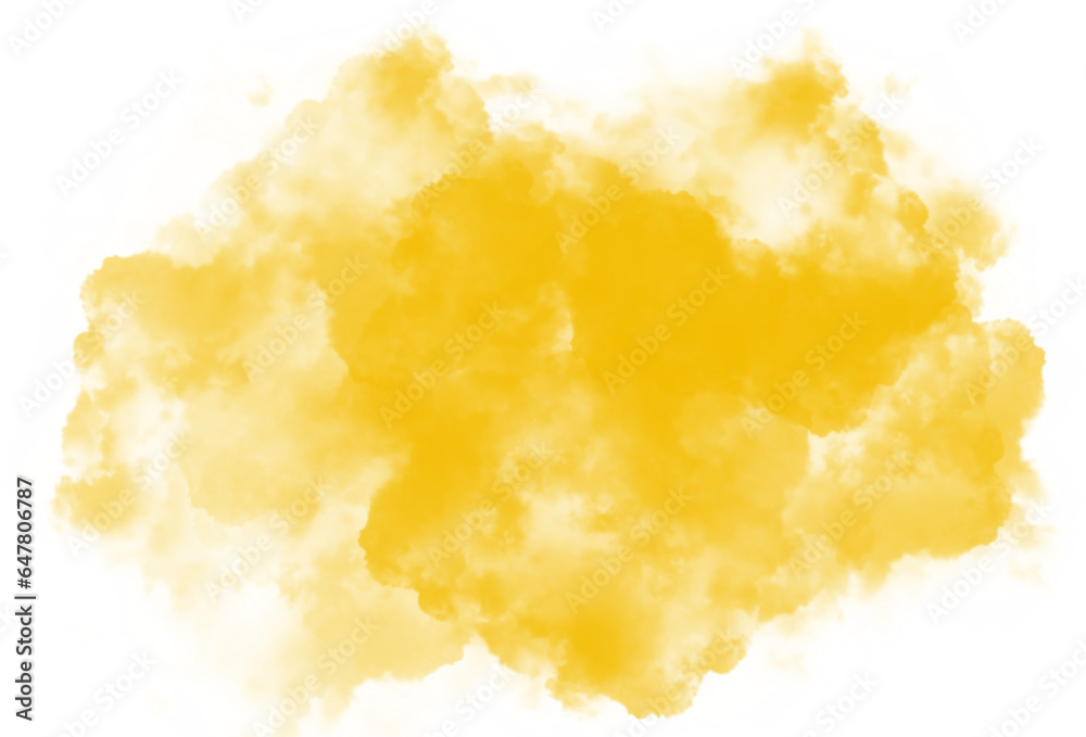 Yellow clouds. Clouds with transparent background of yellow color ...