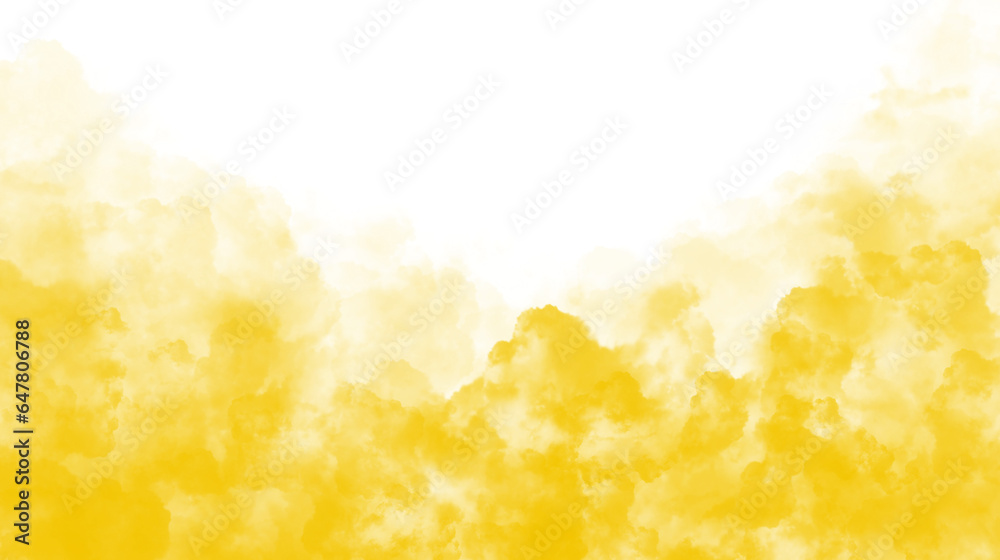 Yellow clouds. Clouds with transparent background of yellow color ...