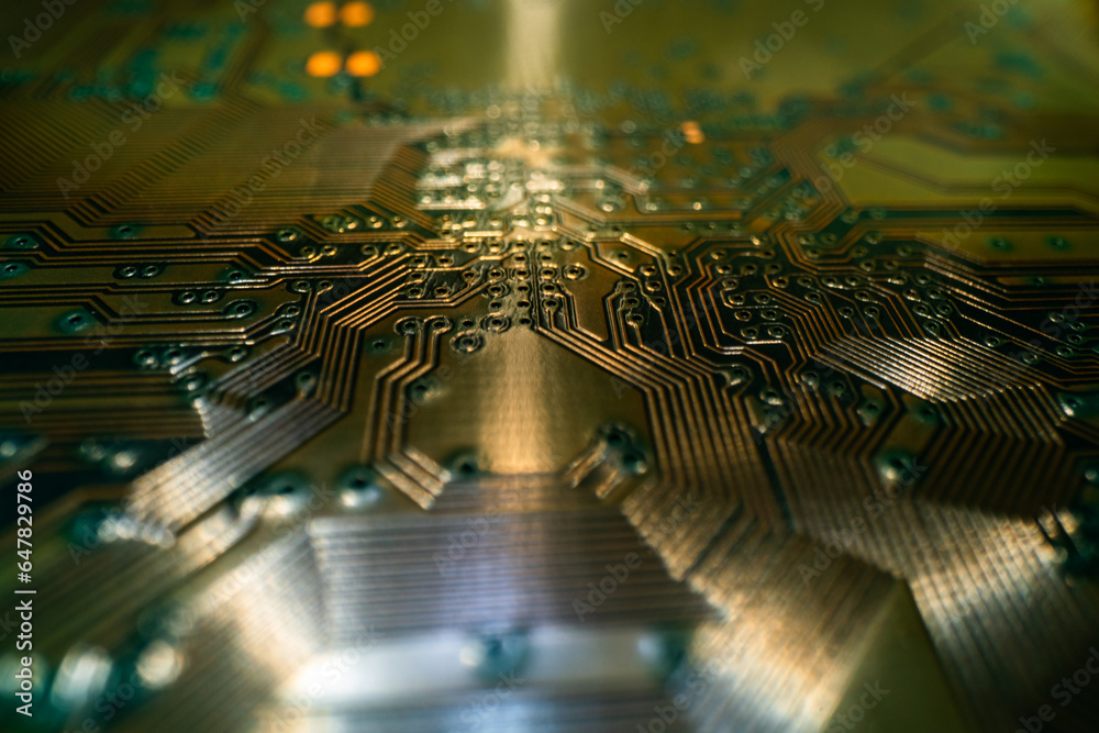 Semiconductors chip. Technology background. High tech electronic ...