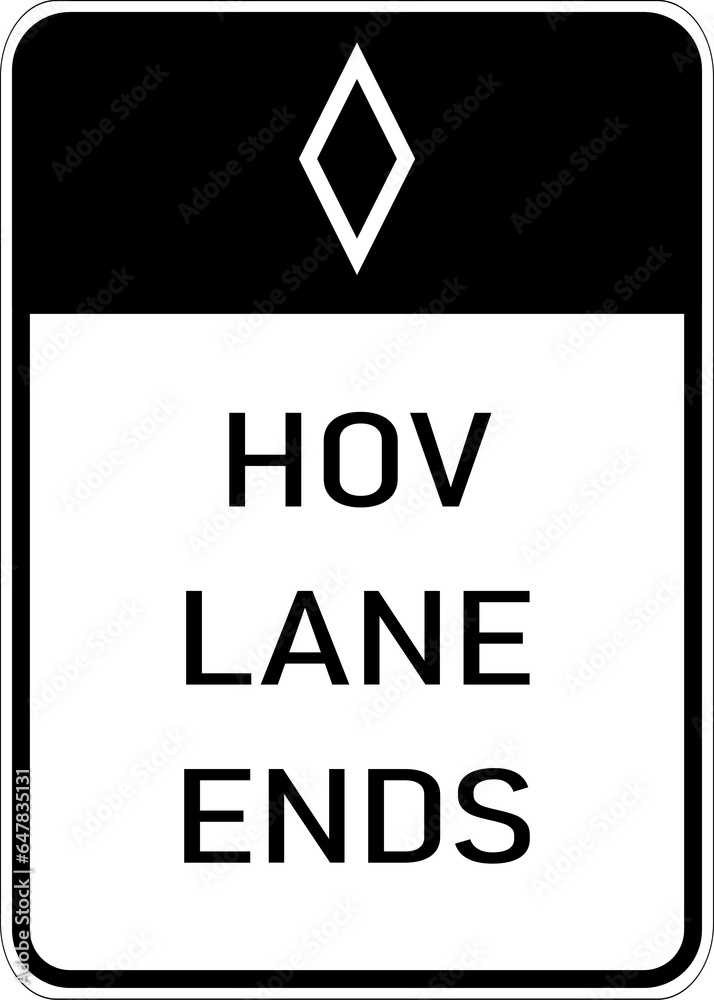 Transparent PNG of a Vector graphic of a usa High Occupancy Vehicle ...