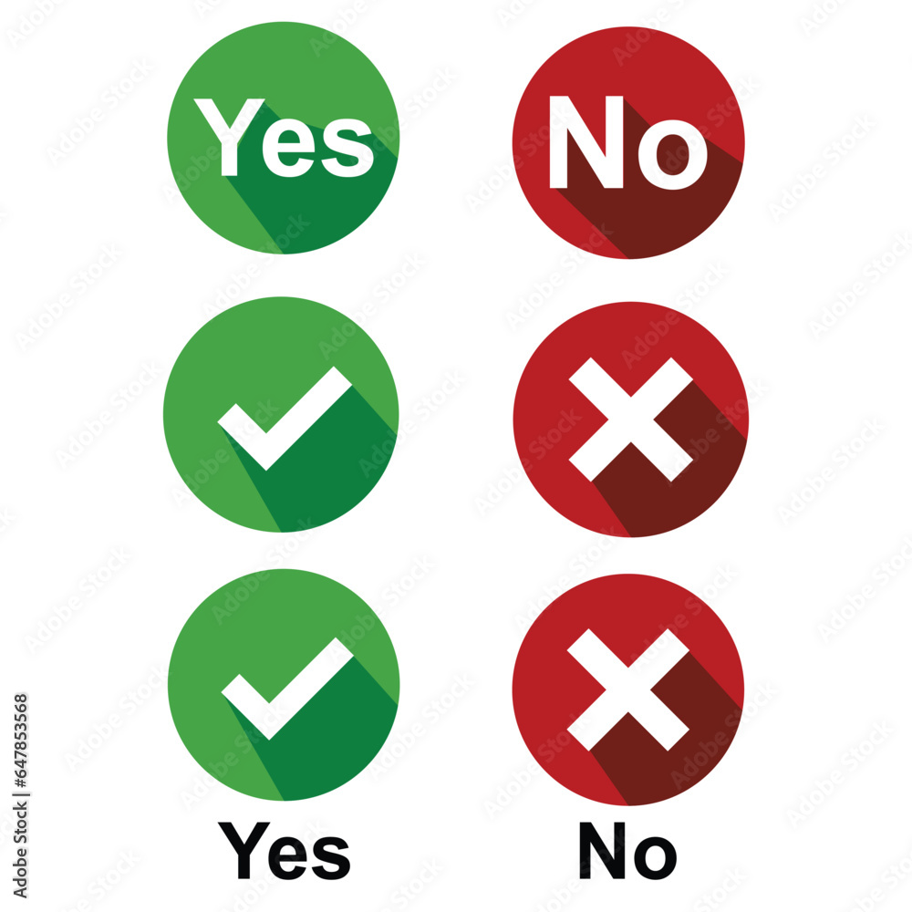 Set of Do and Don't vector illustration button choice. Suitable for ...