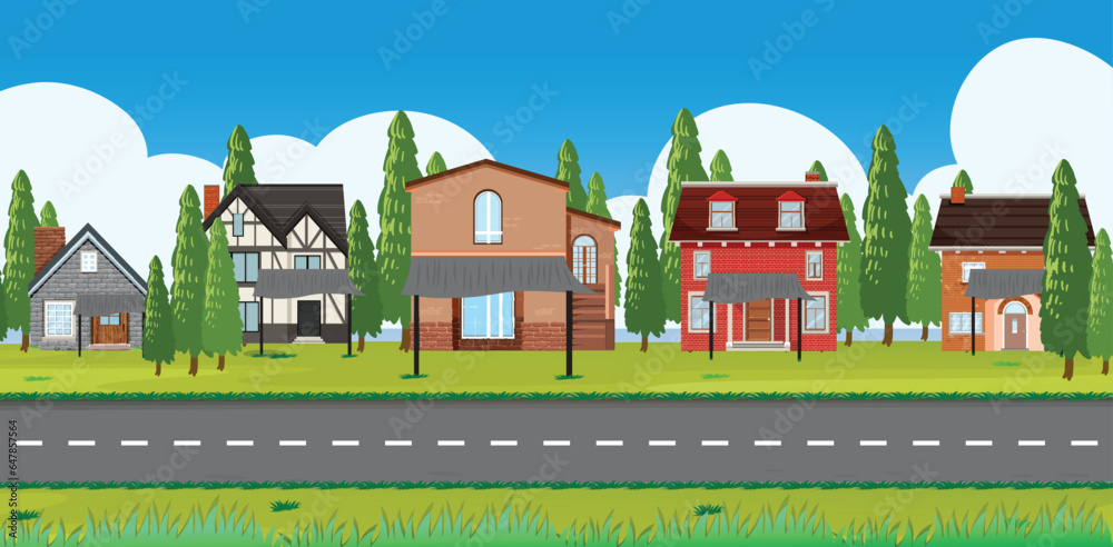 Cartoon Background Vector for Animation Video Stock Vector | Adobe Stock