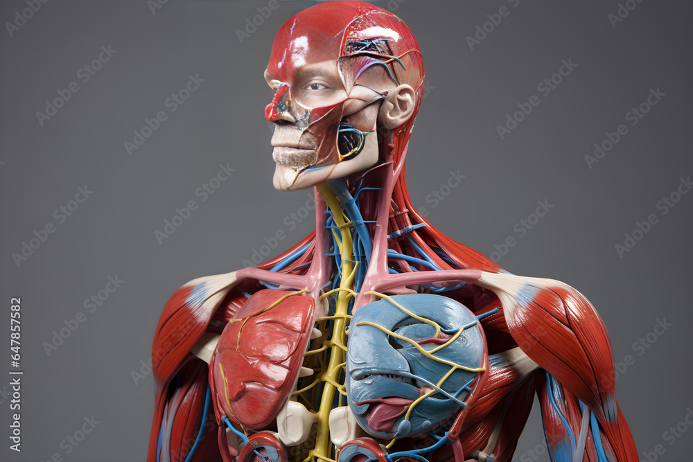 Foto de Detailed Medical Anatomy Model Illustrating Human Upper Body ...
