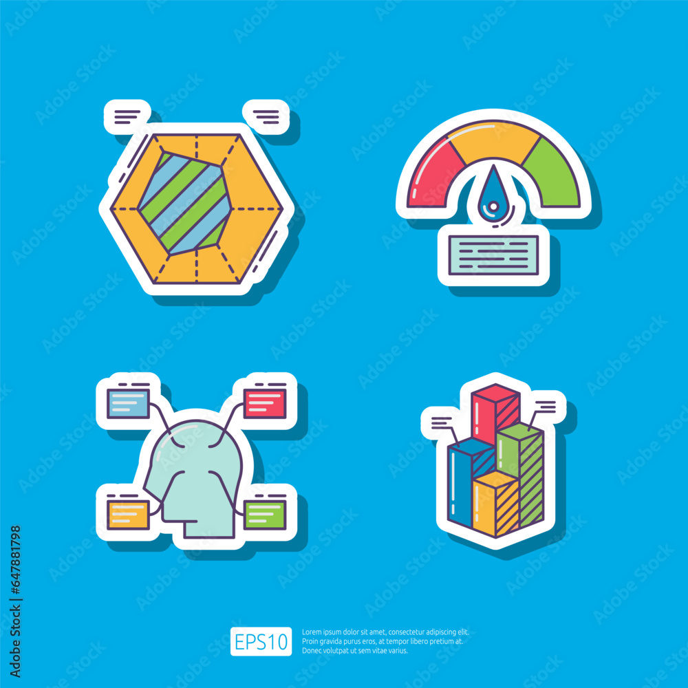 Radar or Spider Chart, Customer Feedback Measurement Data Report ...