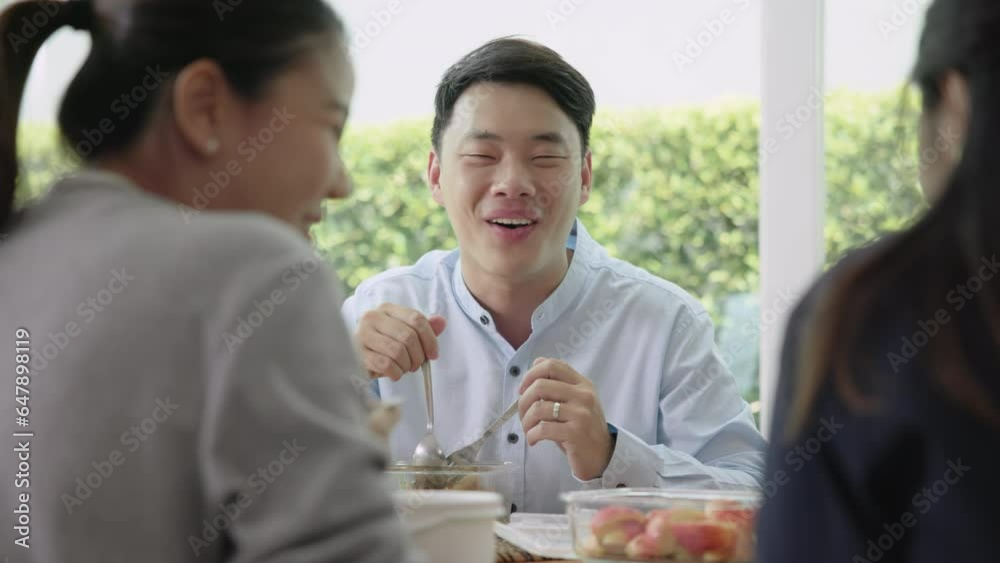 Gen Z asia people group save the planet earth relax eating food go ...