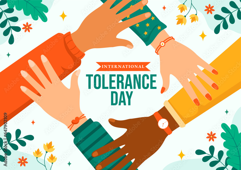 International Day for Tolerance Vector Illustration on November 16 with ...