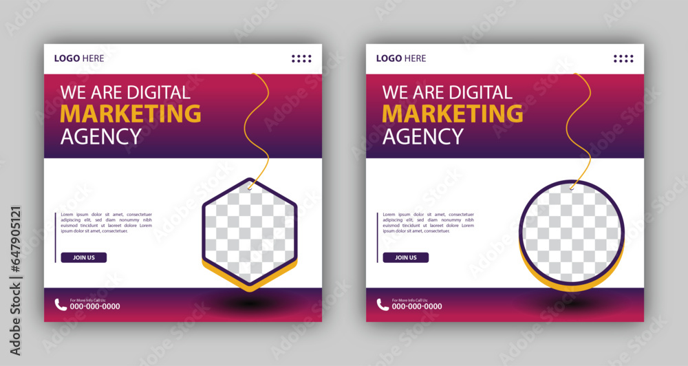 Corporate and digital business marketing promotion post design or ...