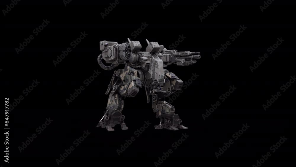 Detailed 3D model of the robot, warrior futuristic machine rendering ...