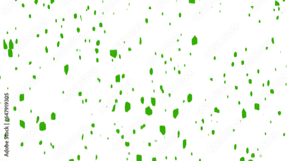 Green dots. Spots, specks, grains, confetti, snow, stars with ...