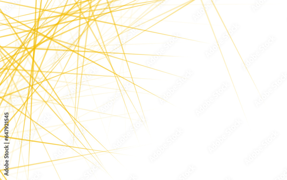 Yellow lines. Messy yellow color lines print with transparent ...