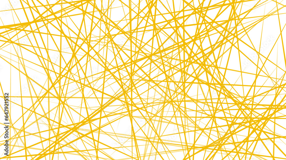 Yellow lines. Messy yellow color lines print with transparent ...