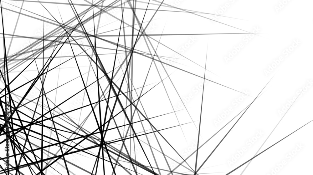 Black lines. Messy black color lines print with transparent background ...