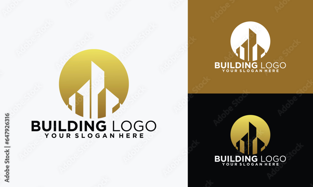 building logo. Building Construction Solutions Vector Logo Template ...