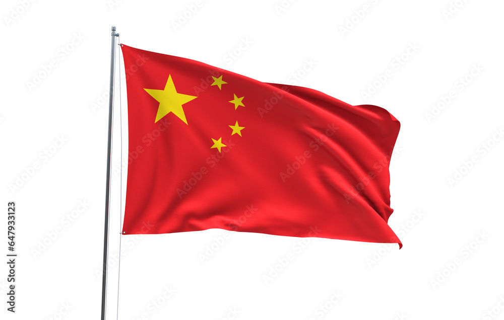 Flag of China on transparent background, PNG file Stock Illustration ...