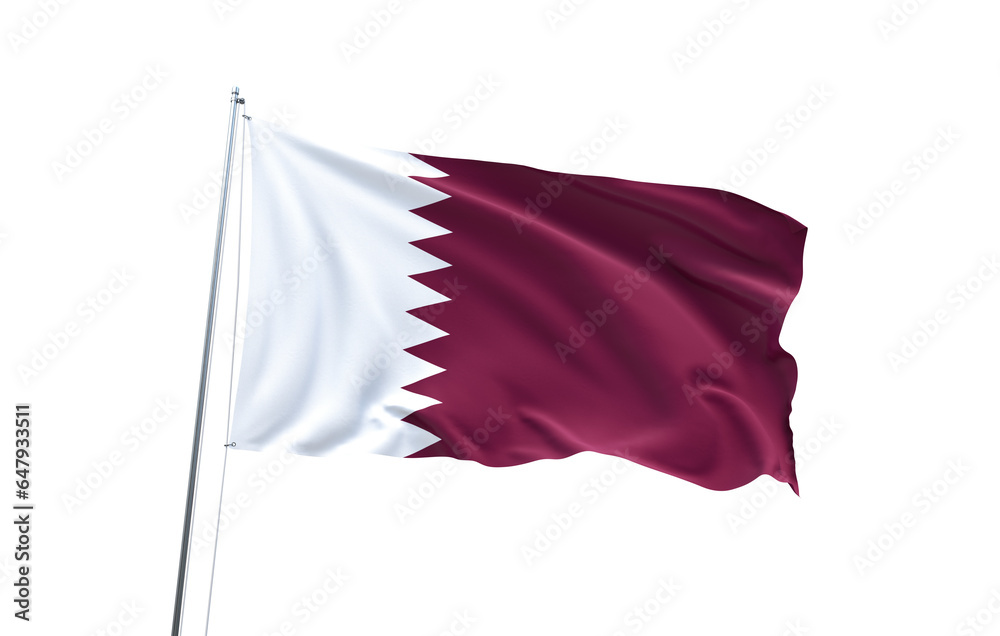 Flag of Qatar on transparent background, PNG file Stock Illustration ...