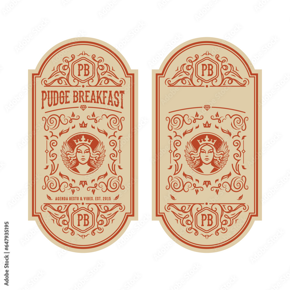 Vintage alcohol labels. Tequila, whiskey and rum, bourbon and gin, beer ...