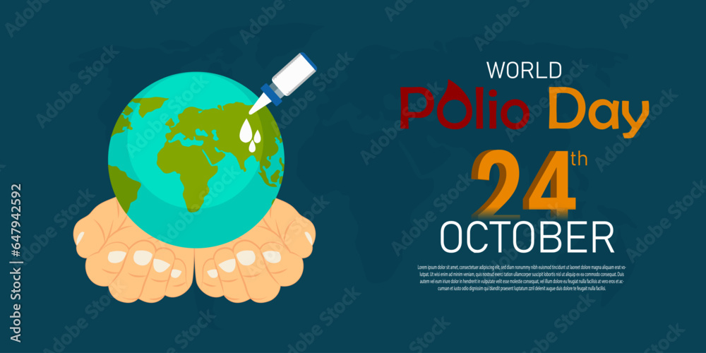 World Polio Day is an annual observance dedicated to raising awareness about polio. Stock Vector ...