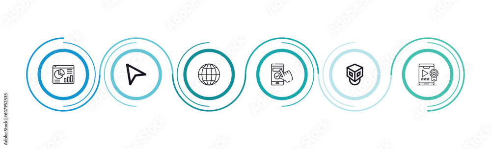 Vetor de data visualization, selector, internet value, native apps ...