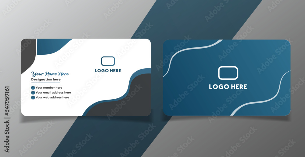 Modern and unique business card template. Visiting cards for business ...
