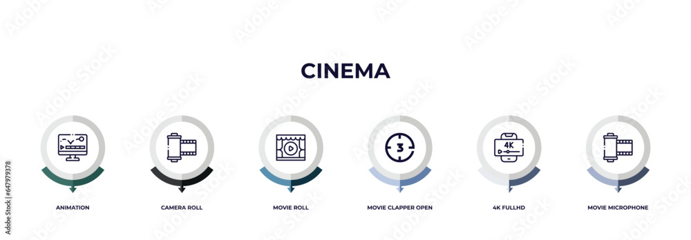 animation, camera roll, movie roll, movie clapper open, 4k fullhd ...